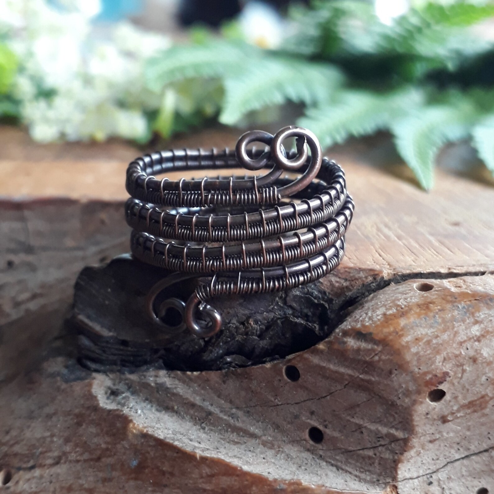 Copper Wire Wrapped Snake Ring, Perfect Boho Festival Jewellery, Rings ...
