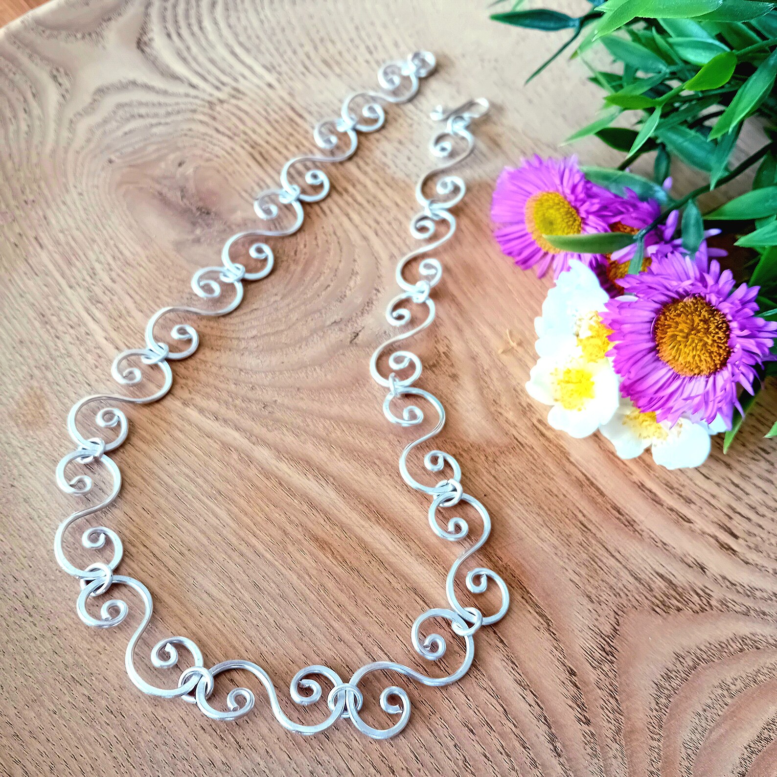 Klyuchi Keys Celtic Silver Spiral Necklace, Statement Jewellery - Etsy