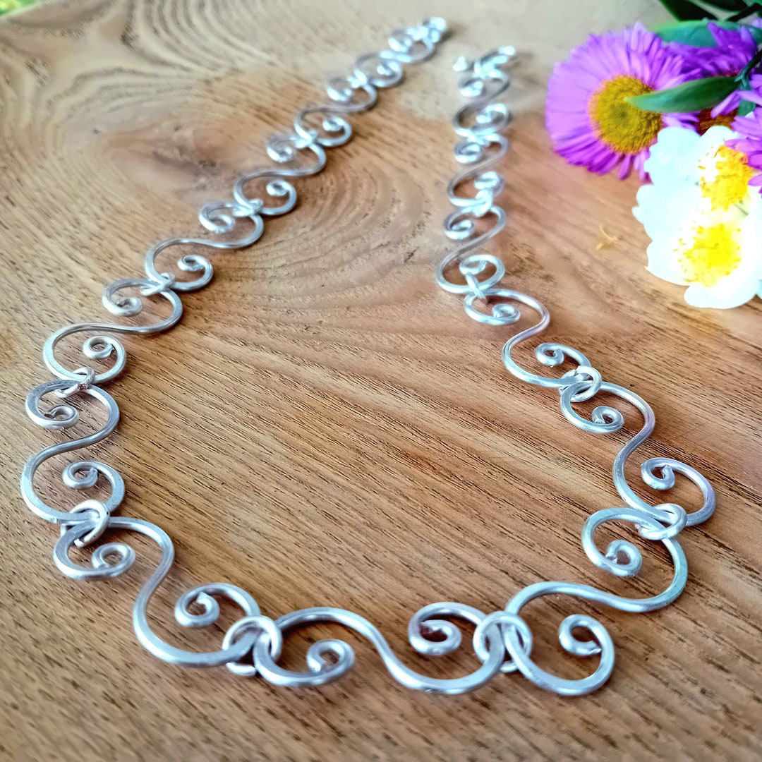 Klyuchi Keys Celtic Silver Spiral Necklace, Statement Jewellery - Etsy
