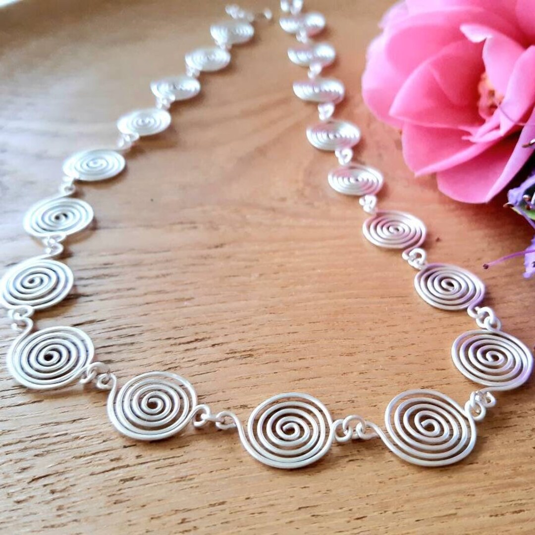 Silver Alice Spiral Necklace, Celtic Style Necklace, Gifts for Her ...