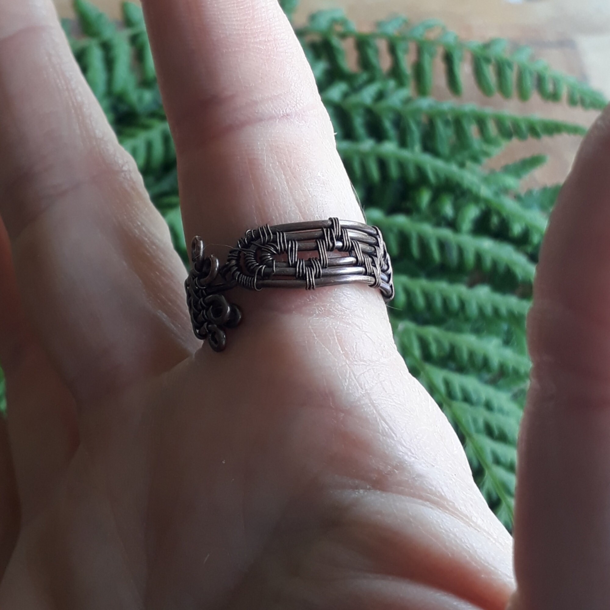 Adjustable Pinch Copper Wire Wrapped Ring, Rings for Men or Women - Etsy