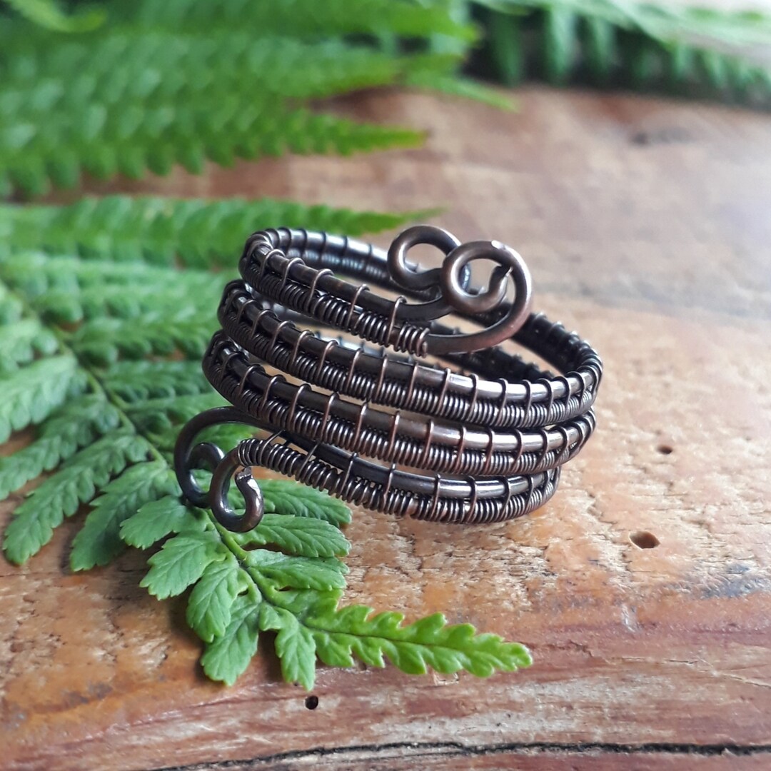 Copper Wire Wrapped Snake Ring, Perfect Boho Festival Jewellery, Rings ...