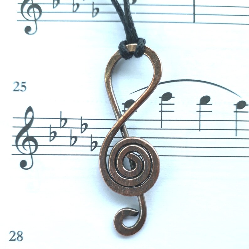 Treble Clef Music Necklace Musical Gifts Musicians Pendants - Etsy