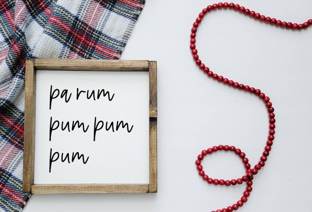 Pa Rum Pum Pum Pum Christmas Decor Wood Sign Wall Art Wall Decor ...