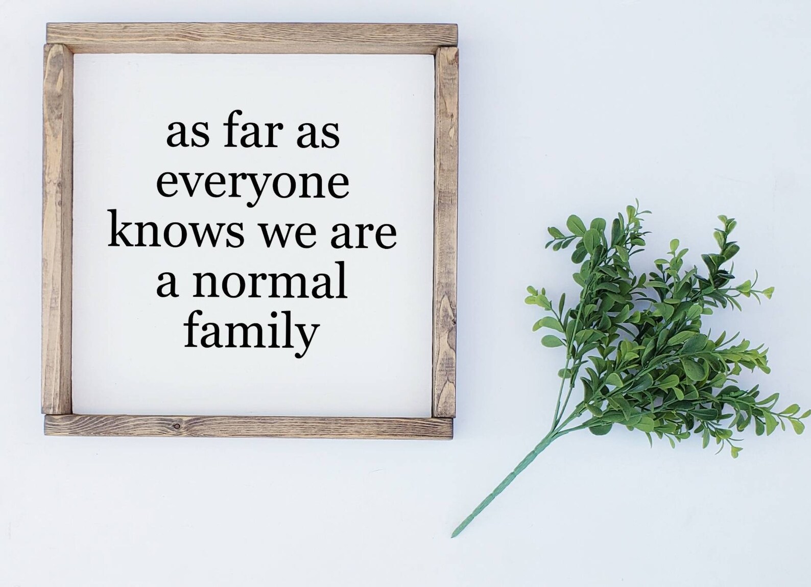 We Are a Normal Family Cute Sayings Home Decor Wood Sign Wall Art Gift ...