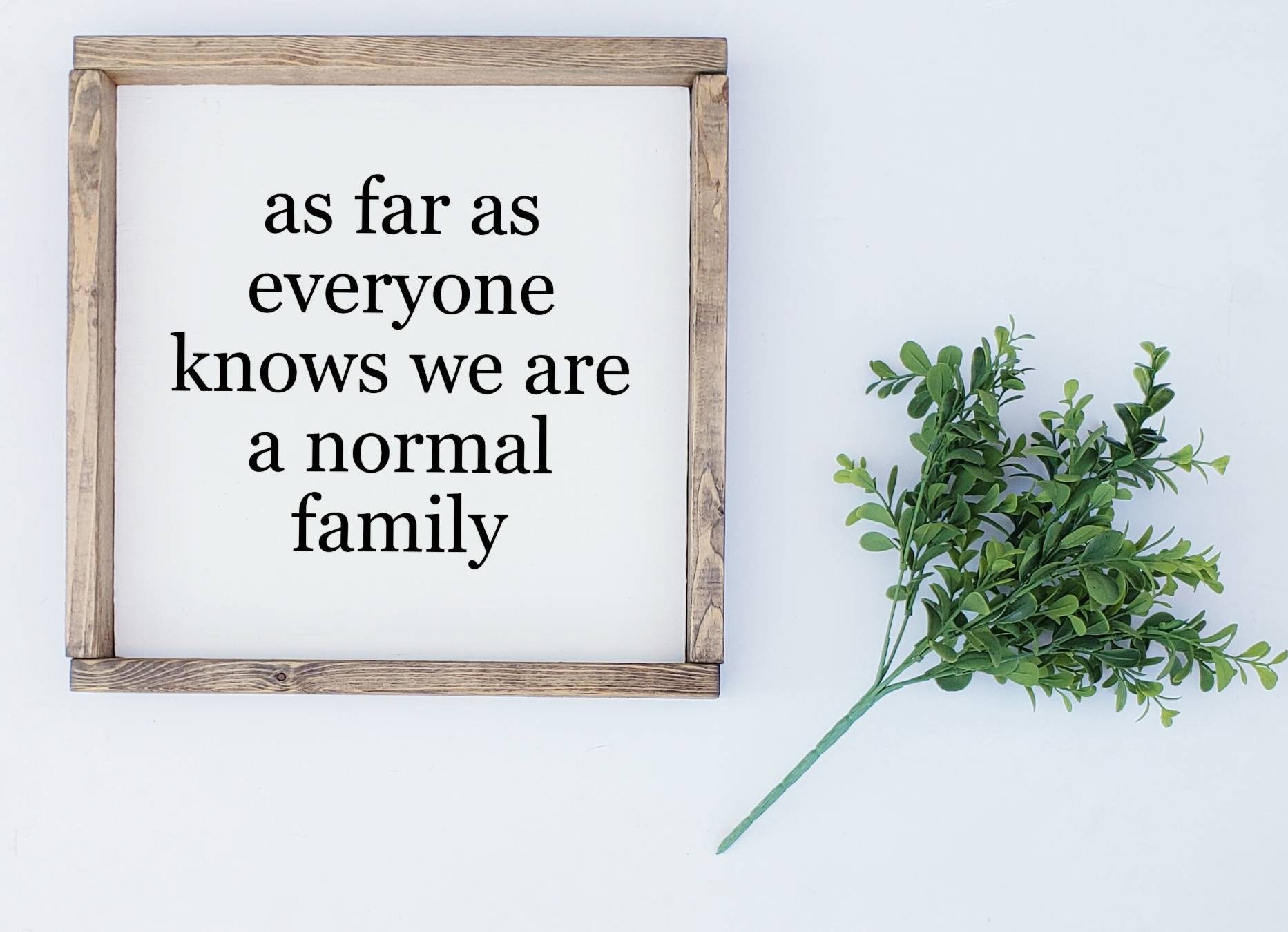 We Are a Normal Family Cute Sayings Home Decor Wood Sign Wall Art Gift ...