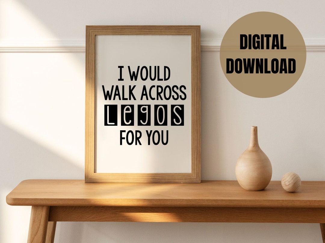 Walk Across Legos for You, Digital Print, Digital Download Art, Home ...