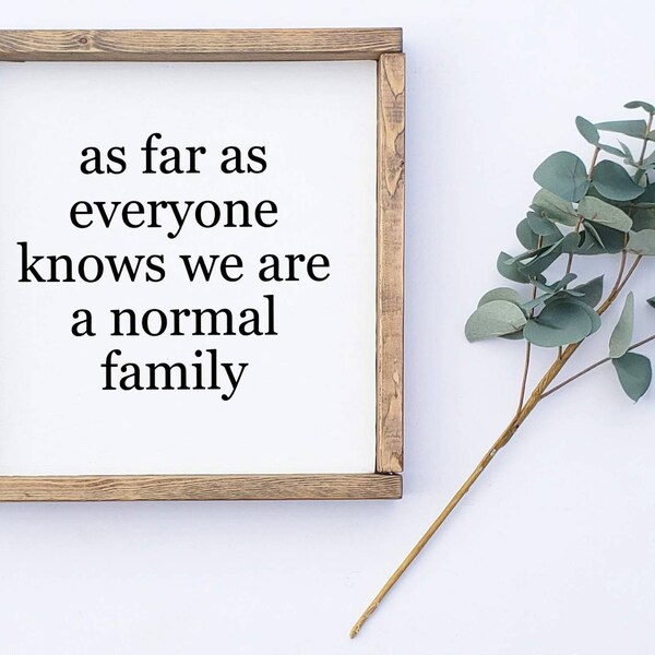 Normal Family Sign - Etsy