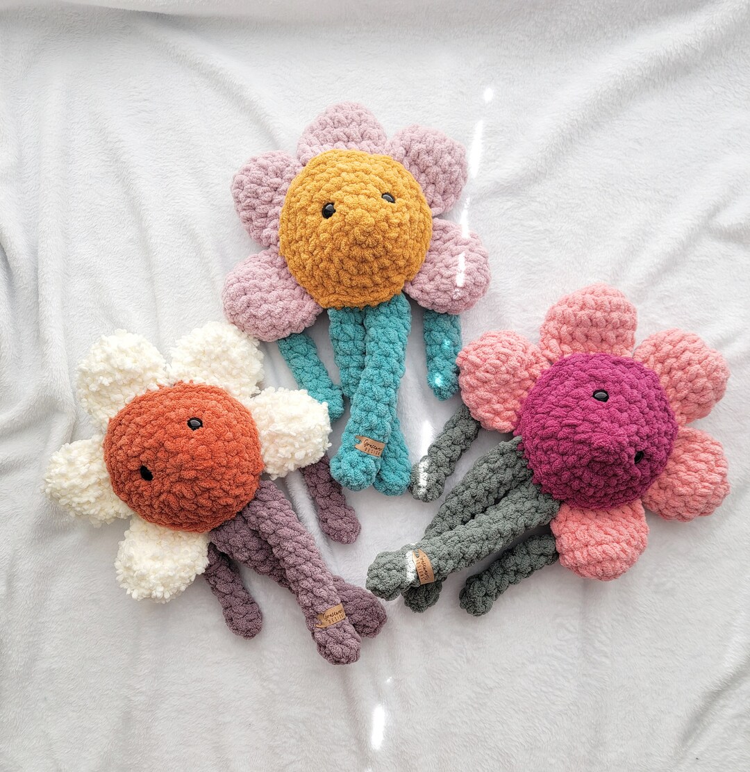 Groovy Flower - Crochet Snuggler - Plush - Amigurumi - Baby Shower ...