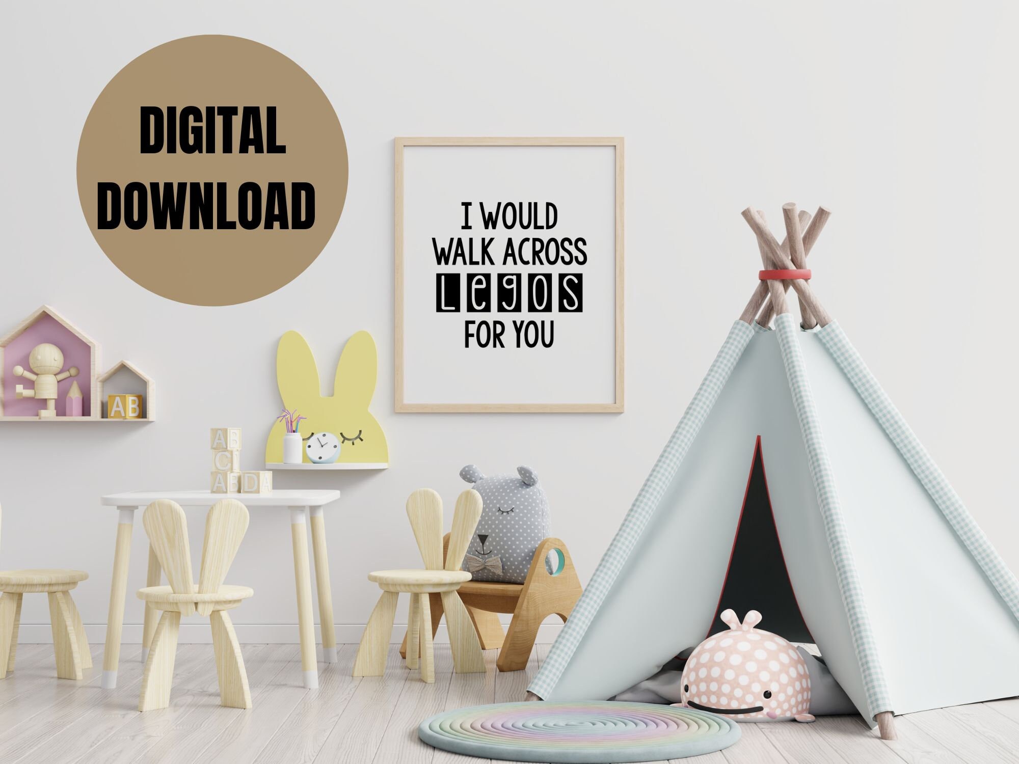 Walk Across Legos for You, Digital Print, Digital Download Art, Home ...