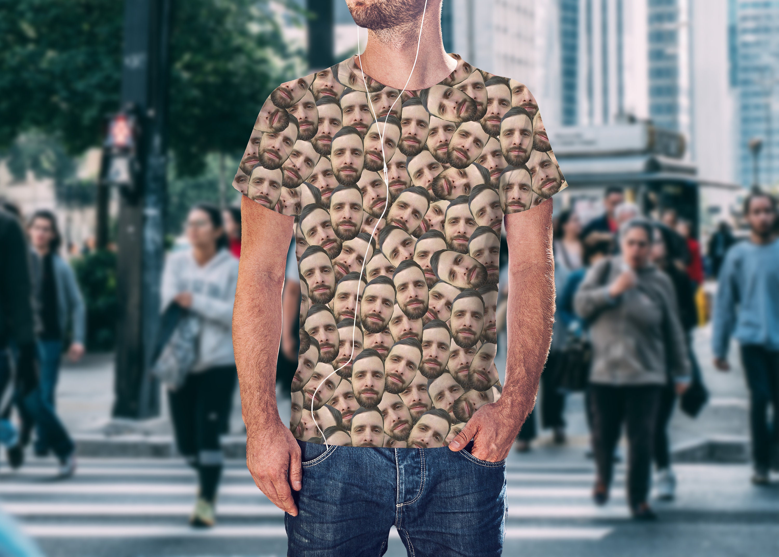 Custom Faces Tshirt From Your Photo - Design Your Fullprint Tee ...