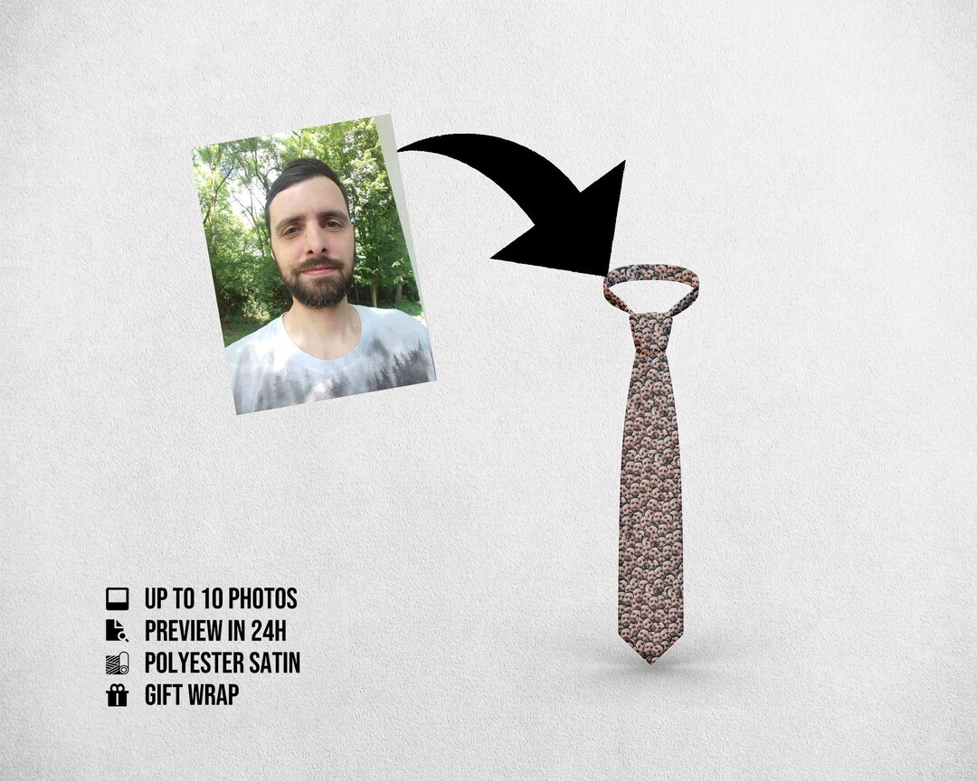 Custom Faces Neck Tie From Your Photo - Design Your Necktie - Create ...