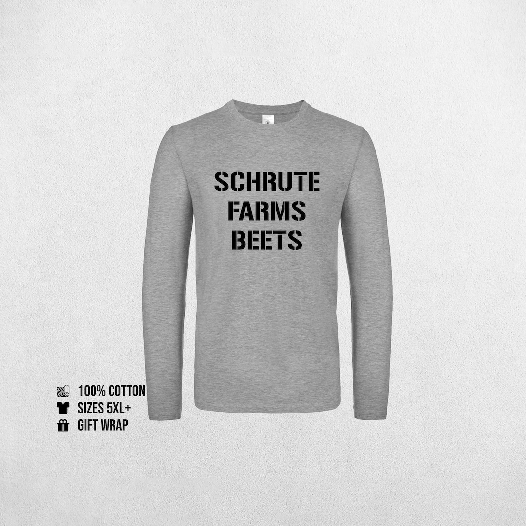 Schrute Farms Beets Iconic Longsleeve Shirt - the Office Dwight Costume ...