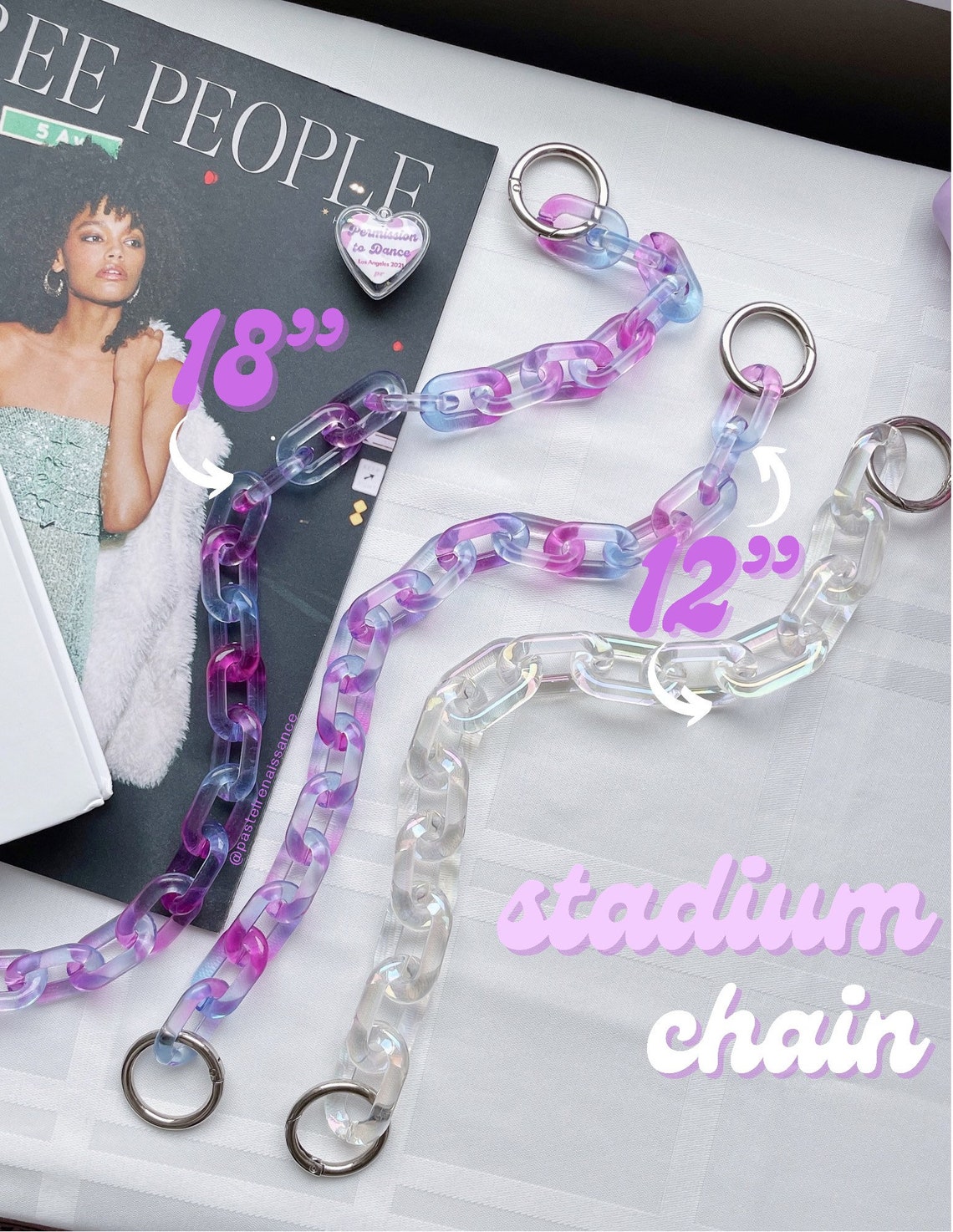 Stadium Chains for BTS PTD LV Stray Kids Purple Purse Strap | Etsy