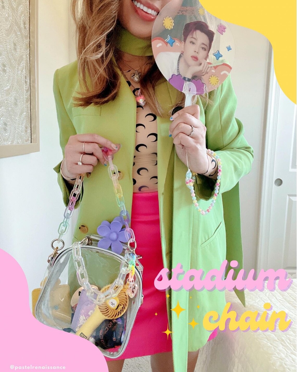 Stadium Chains for BTS PTD LV Stray Kids Purple Purse Strap | Etsy