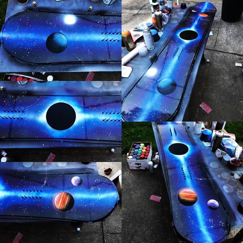 Custom Painted Space Snowboard - Etsy