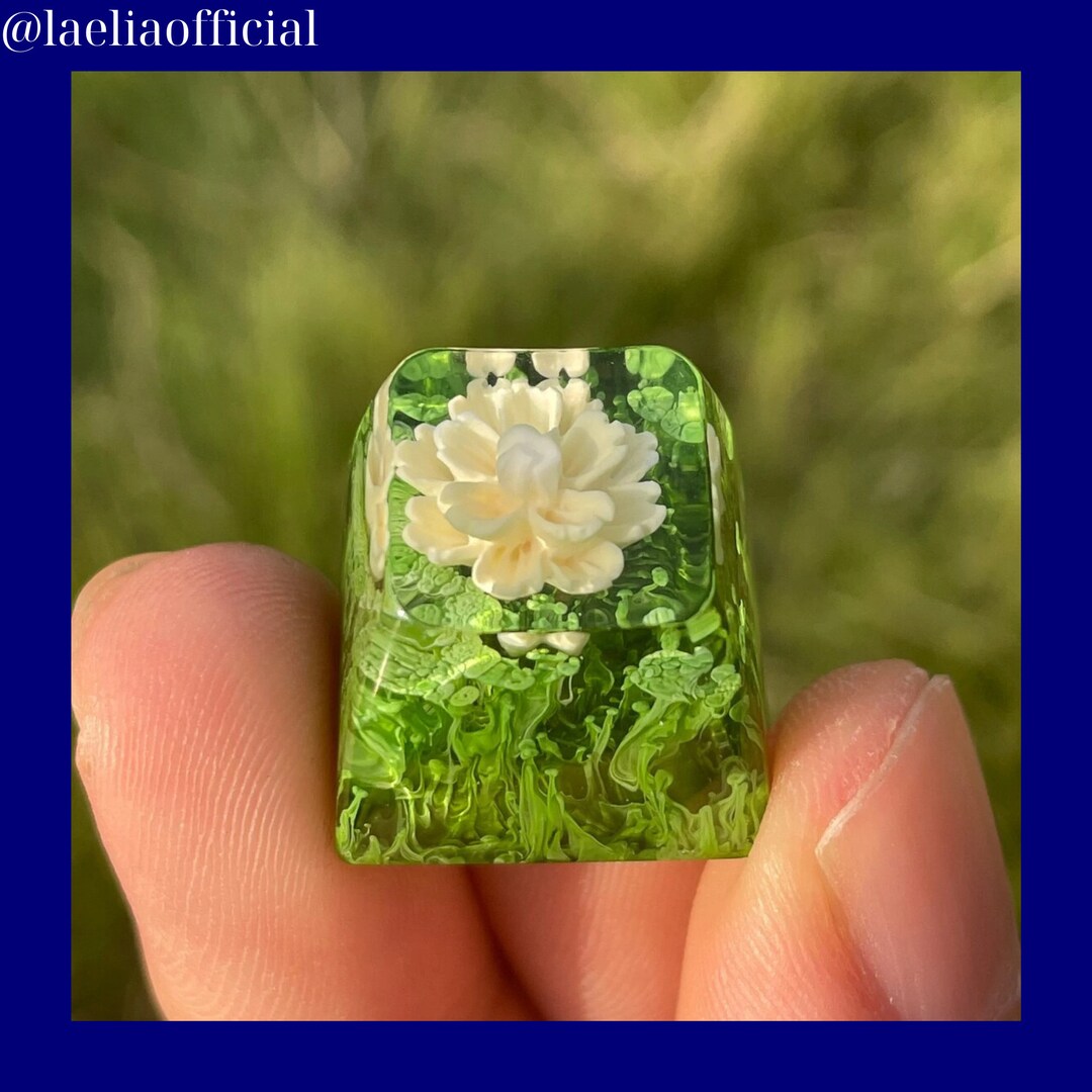 Nature Flower Keycaps Japanese Keycaps Artisan Resin Keycap Gamer ...