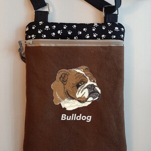 Bulldog Purse Embroidered Personalized-smart Phone-padded Pouch-coin ...
