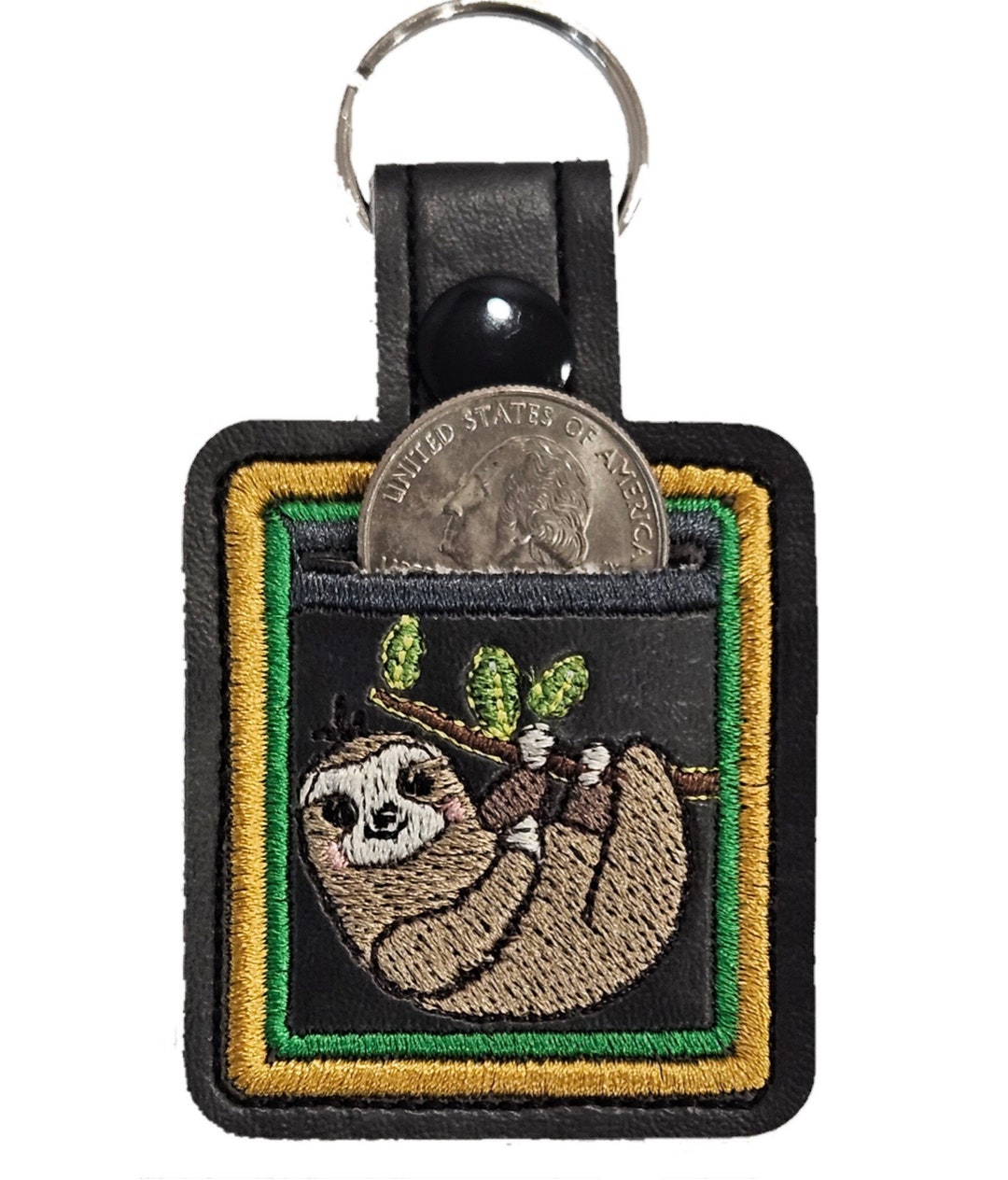 Aldi Handmade Sloth Quarter Holder Keychain-aldi Cute Sloth Key Fob ...