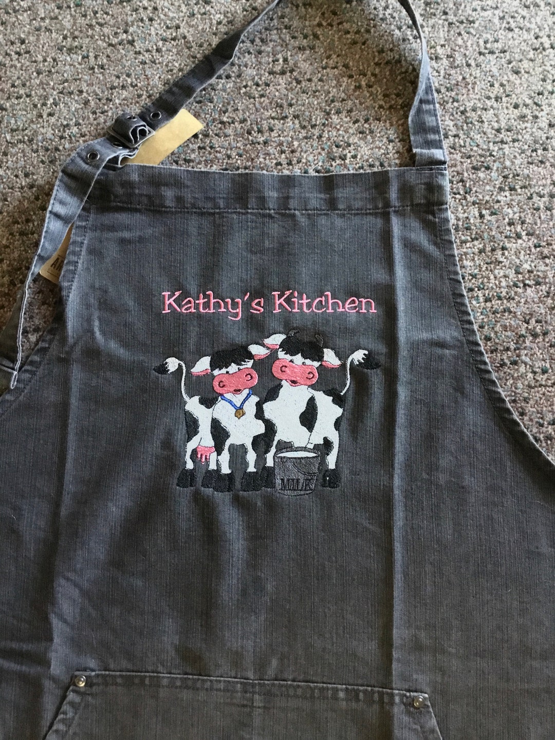 Personalized Apron-cute Cows Apron-kitchen Apron- Cooking Apron- BBQ ...