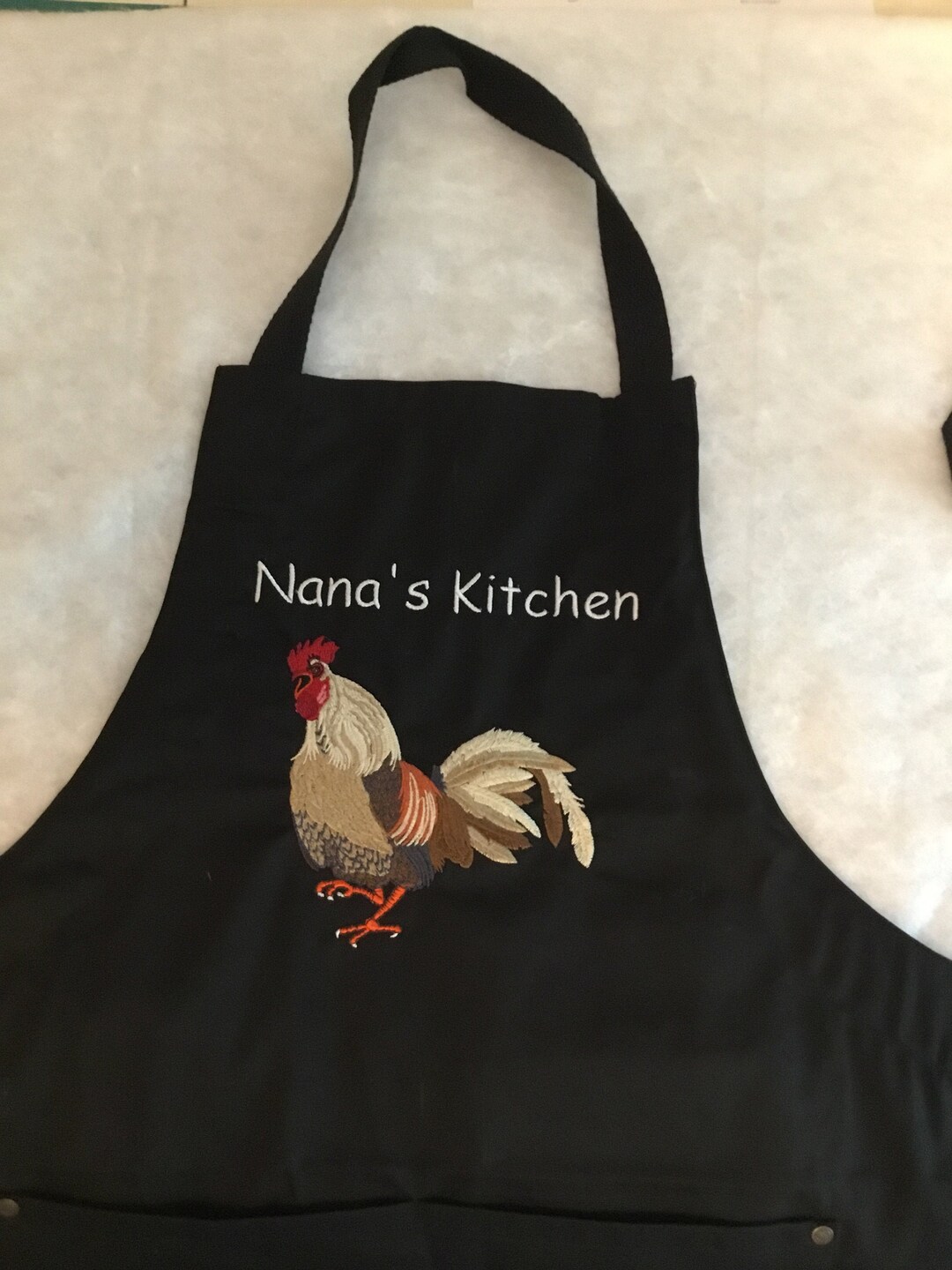 Personalized Embroidered Rooster Apron-mens Grilling-rooster Lover ...