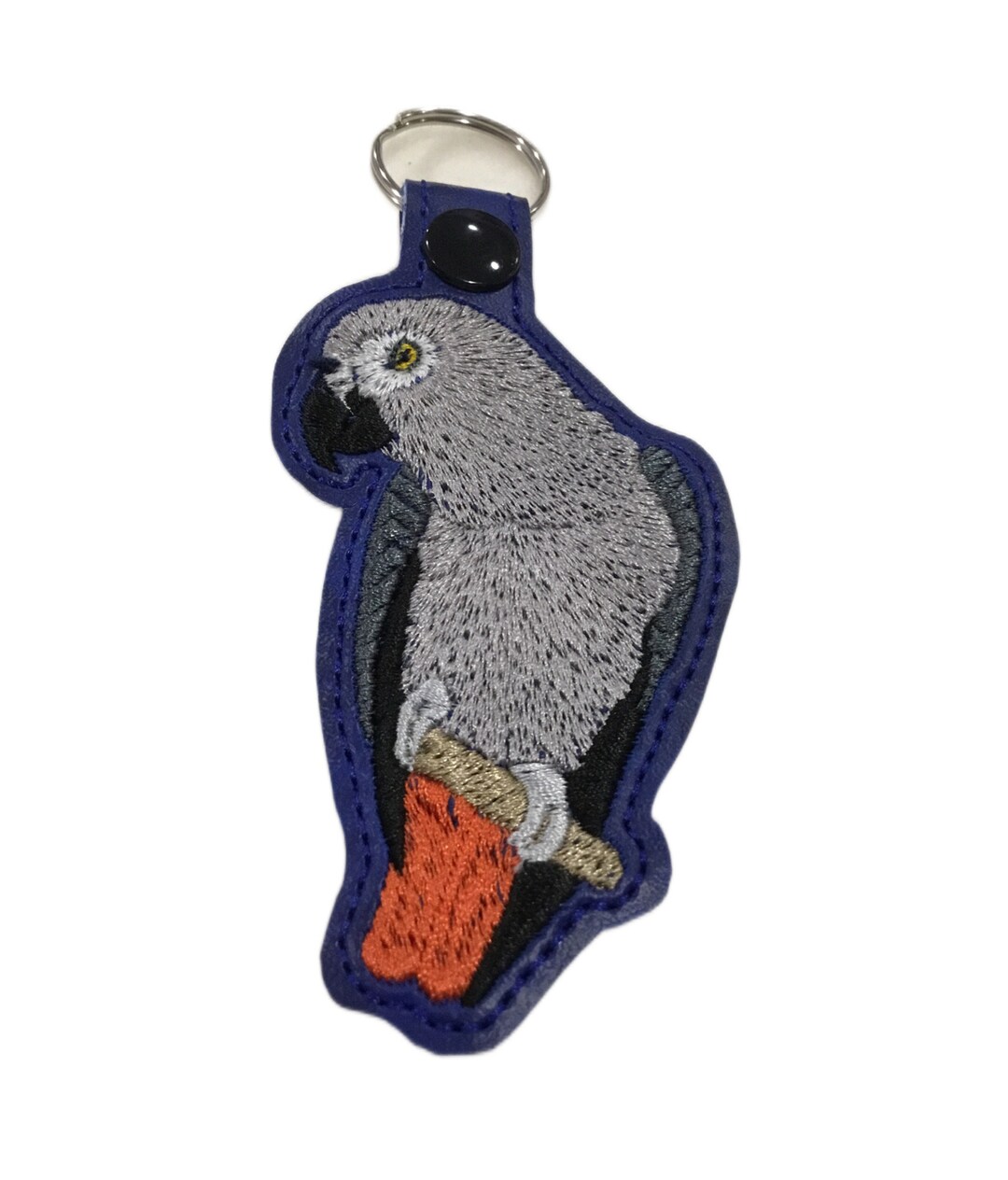 African Grey Parrot Key Fob-handmade Keychain-tropical Bird Lovers Gift ...