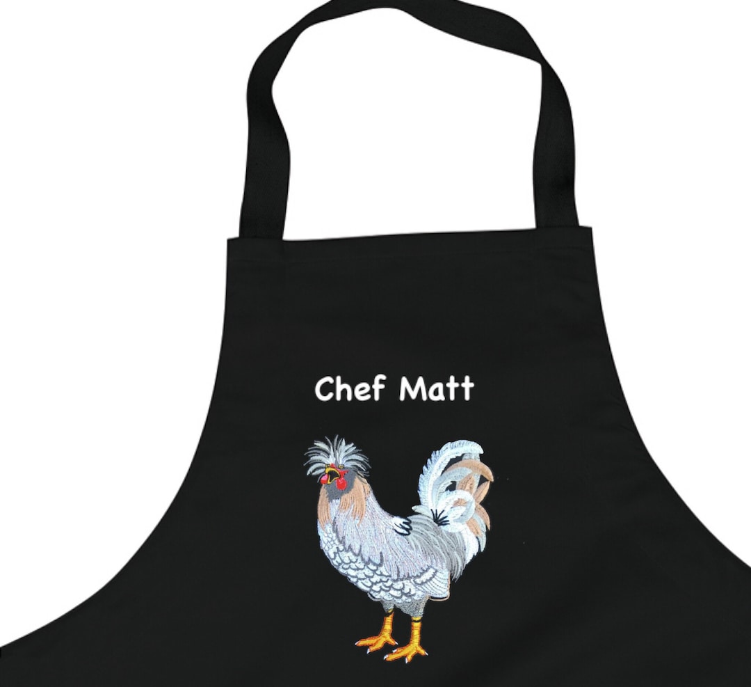 Personalized Embroidered Rooster Apron-mens Grilling Apron-houden ...