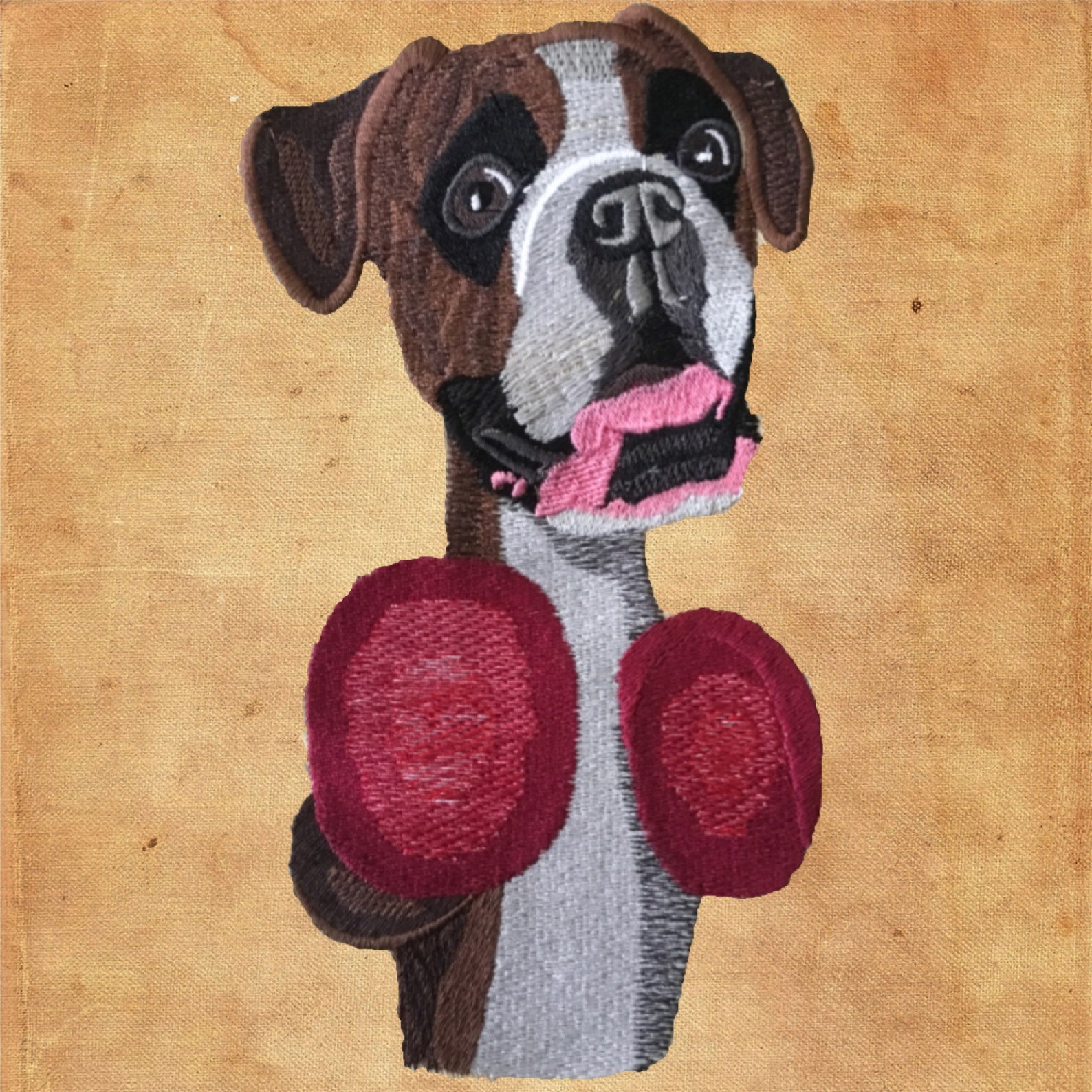 Machine Embroidery Cute Boxer Dog-boxing Design-danny Gordon - Etsy