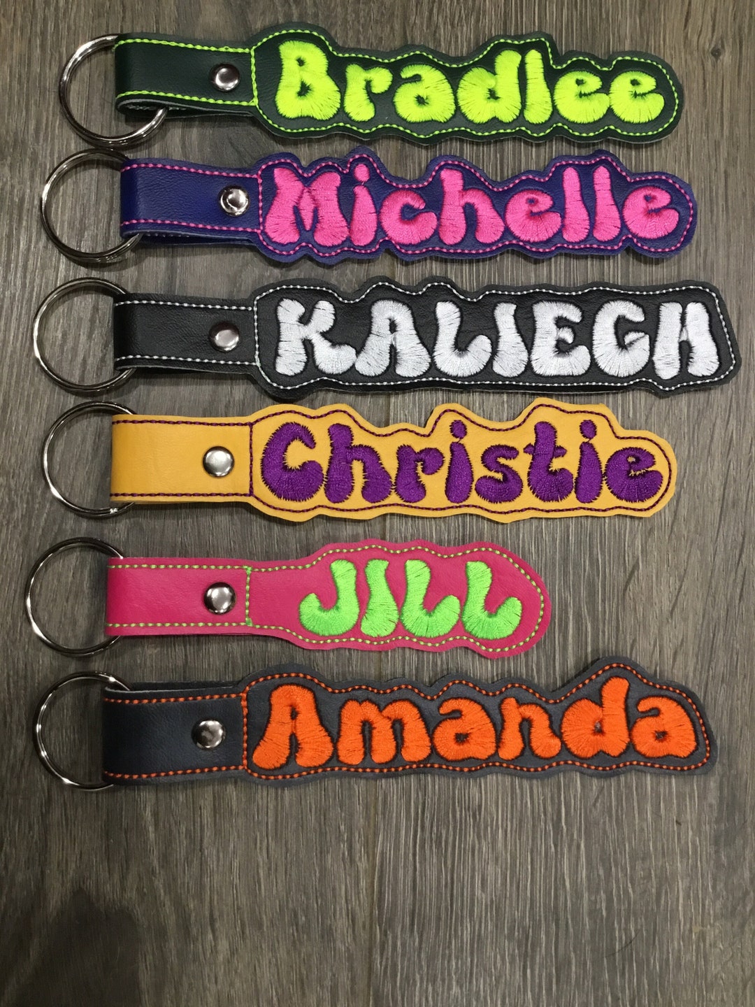 Keychain Personalized Customized Handmade Embroidered, Luggage or ...