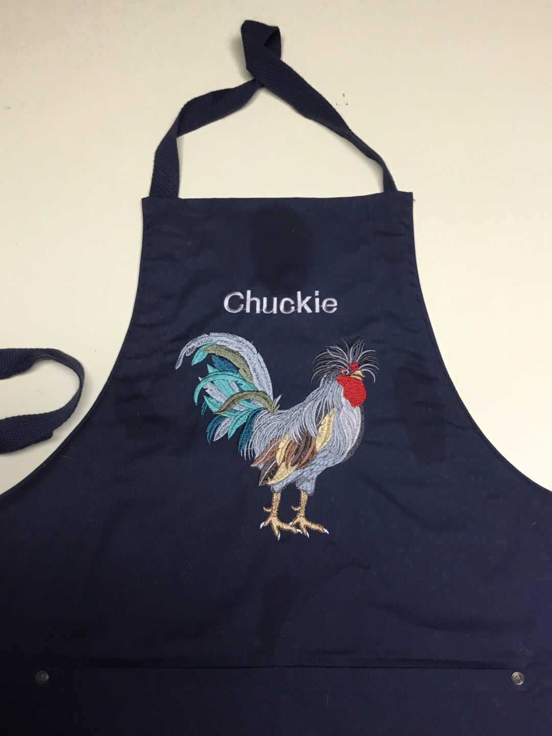 Personalized Embroidered Rooster Apron-mens Grilling-rooster Lover ...