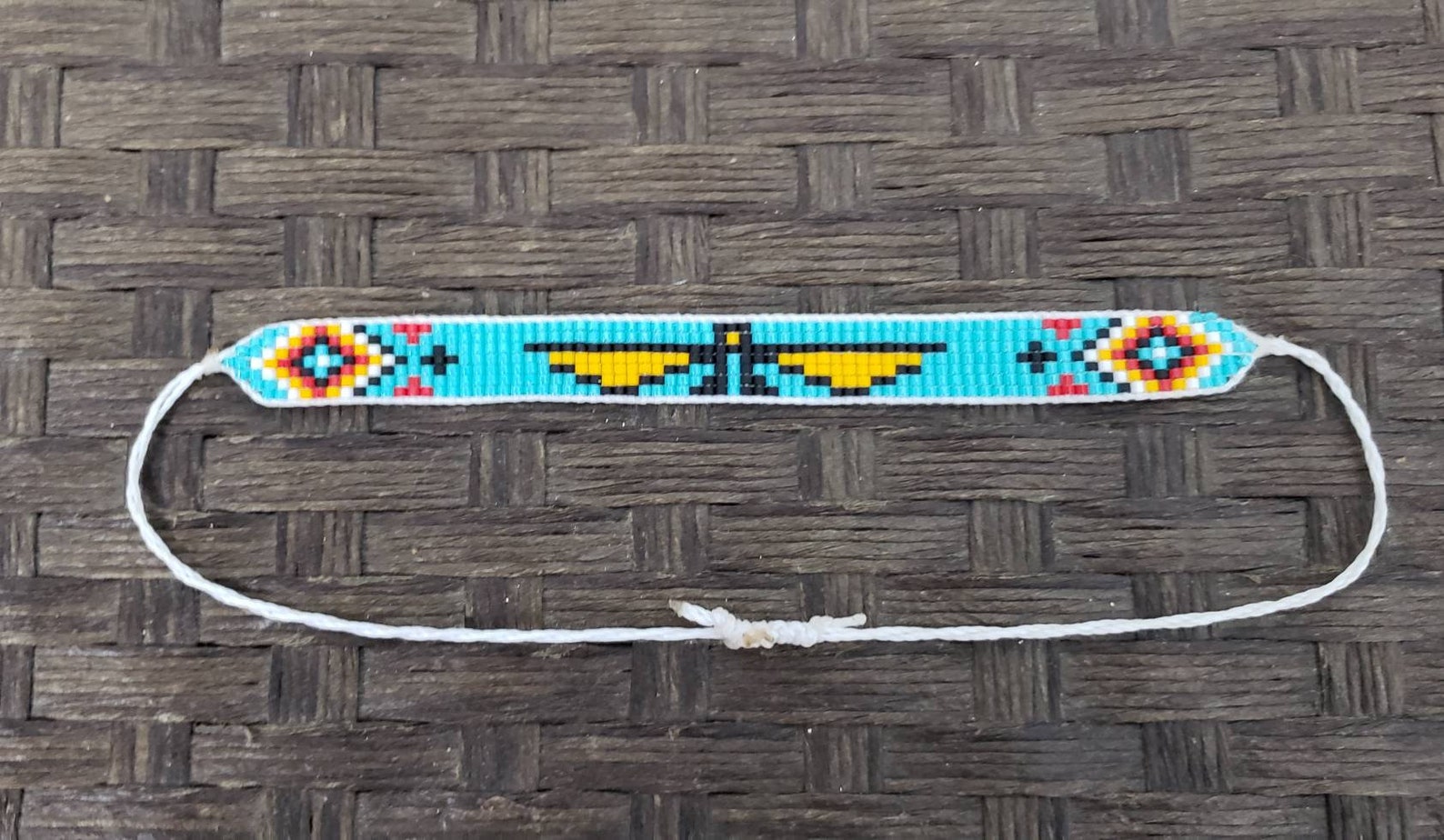 Thunderbird Seed Bead Bracelet, Native Bead Loom Customizable Bracelet ...