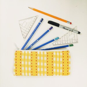 Yellow Pencil Case, Hand Made Pencil Case, Make up Pouch, Hand Loomed ...