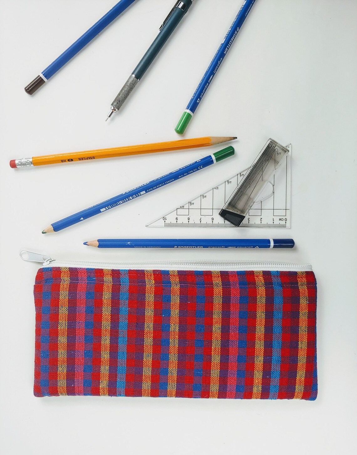 Pencil Case, Multi Colored Pencil Case, Hand Woven Pencil Case, Make up ...