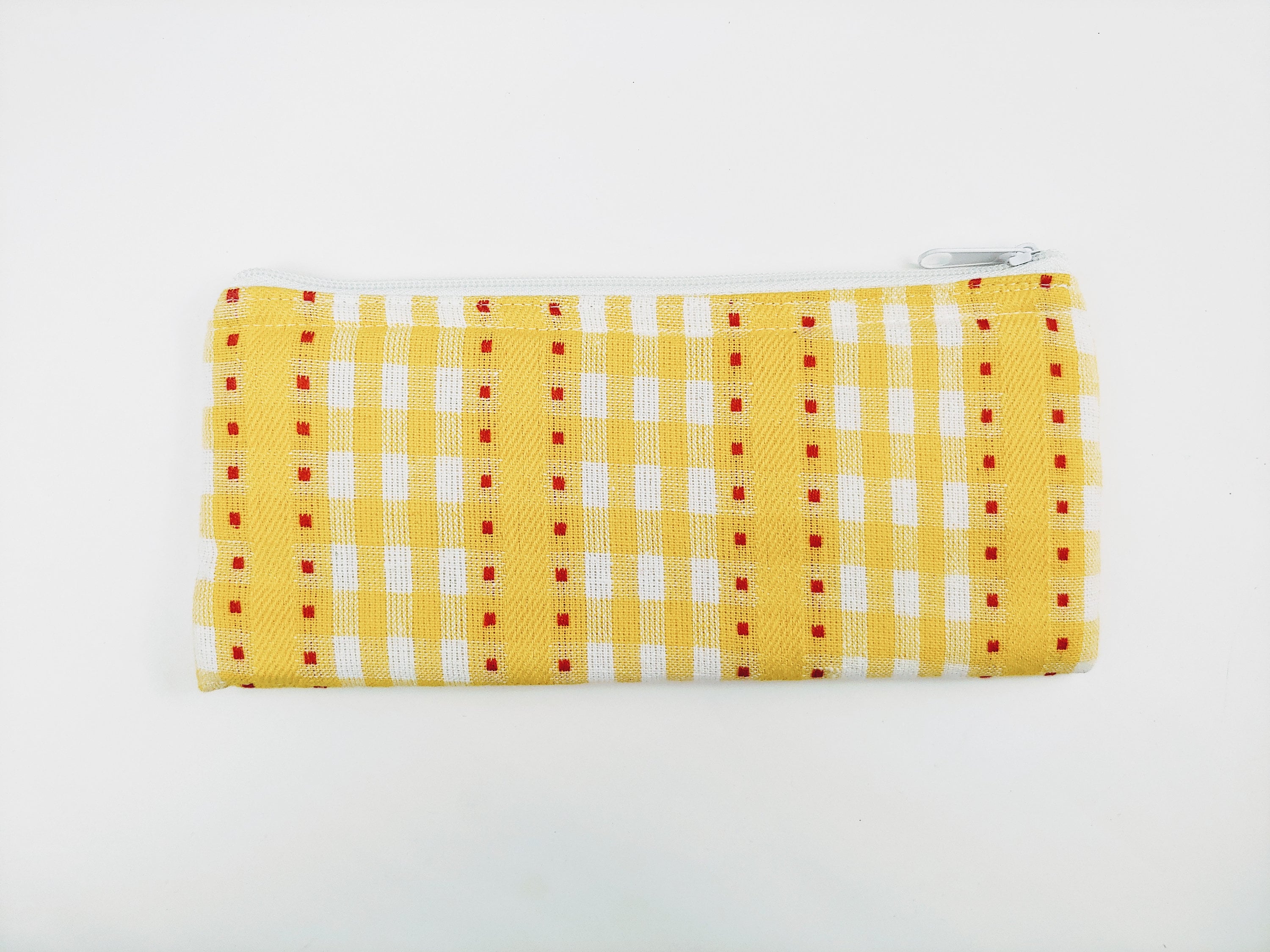 Yellow pencil case Hand made pencil case Make up pouch hand | Etsy