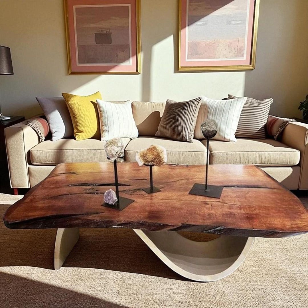 Rustic Rectangular Mesquite Coffee Table – Solid Texas Mesquite Wood ...