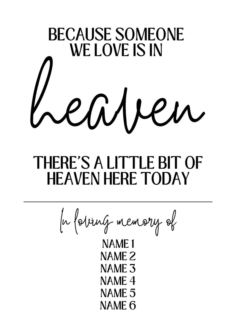 Memorial Table Sign **DIGITAL DOWNLOAD** - Etsy