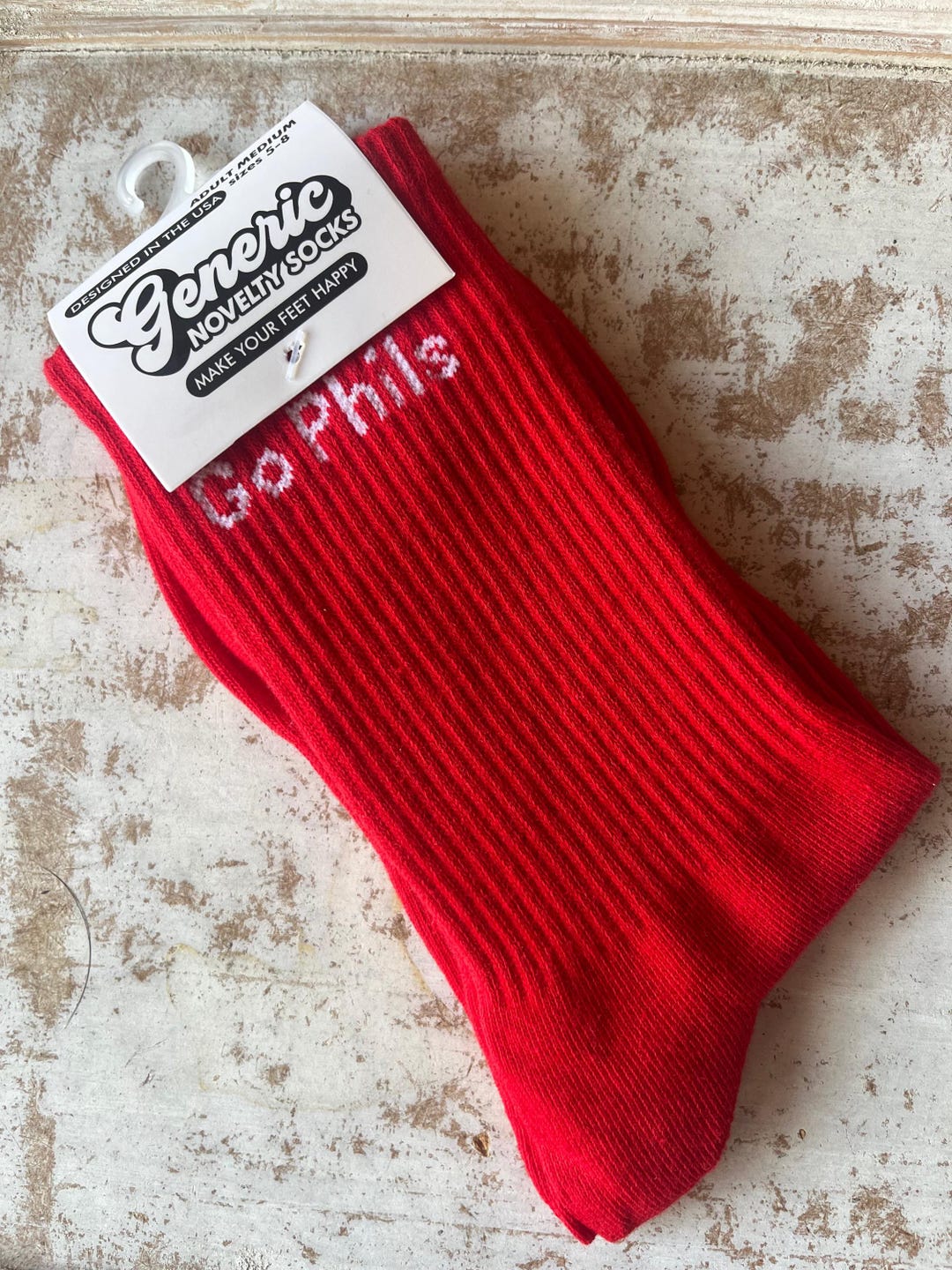 Phillies "go Phils" Socks - Etsy