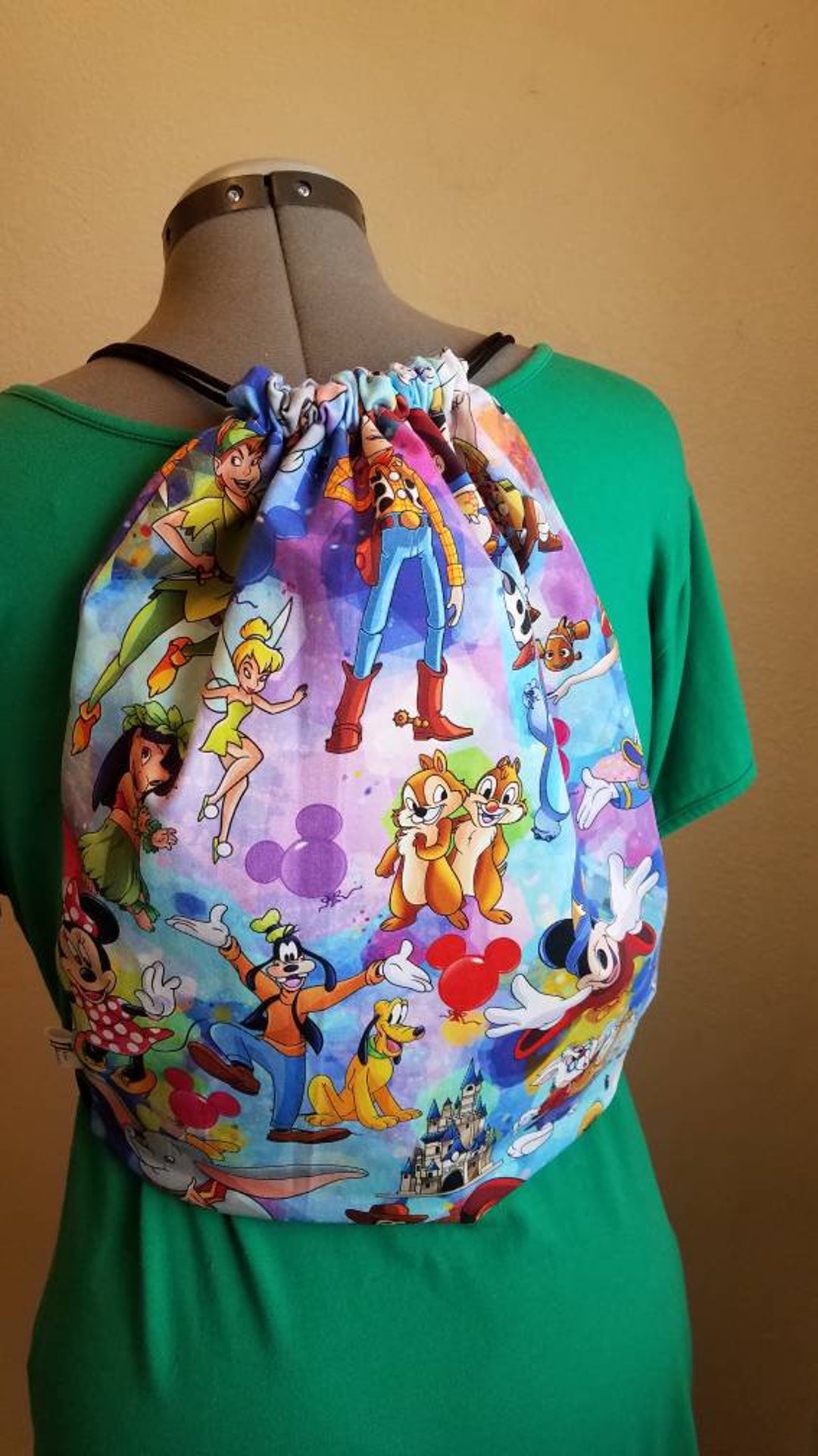 Friends of Disney Drawstring Backpack - Etsy