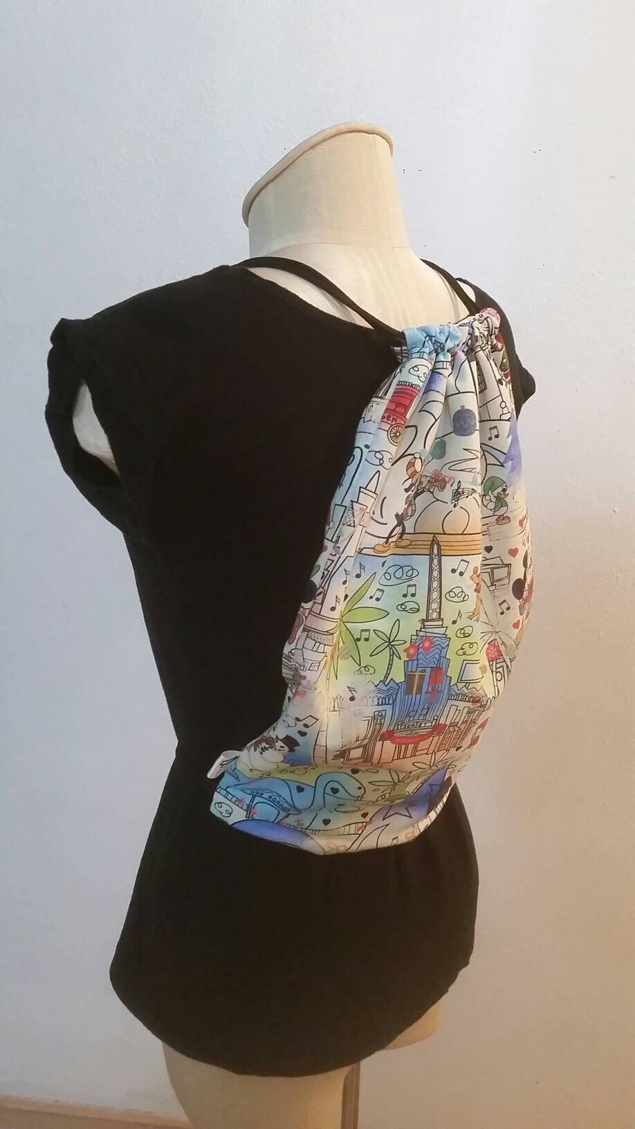 Vintage Disney Inspired Christmas Drawstring Backpack - Etsy