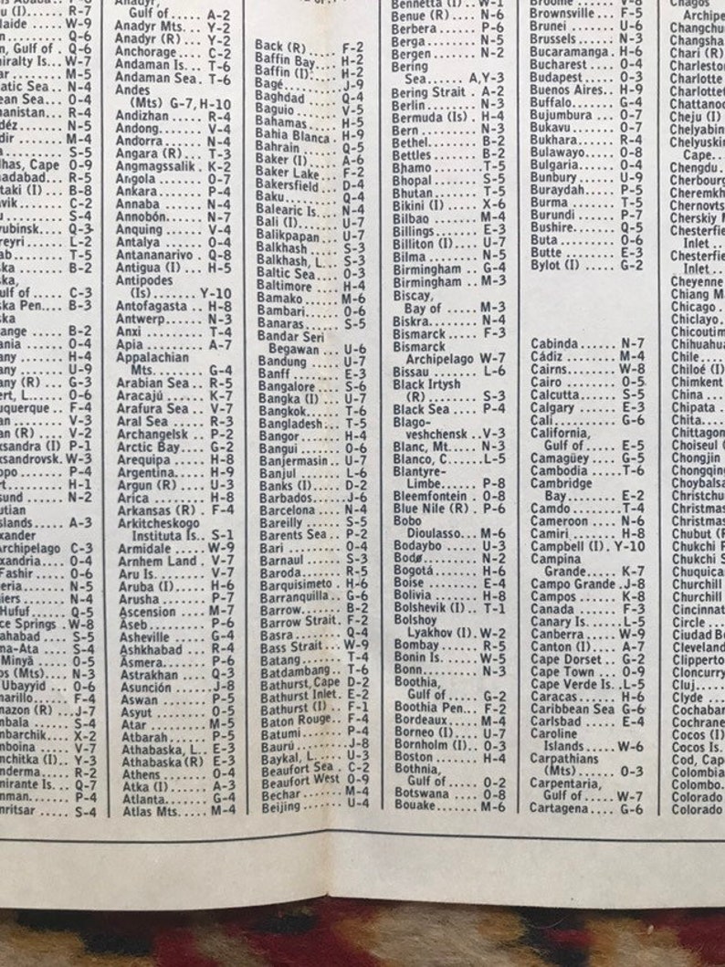 World Map Exxon Travel Club 1963 - Etsy