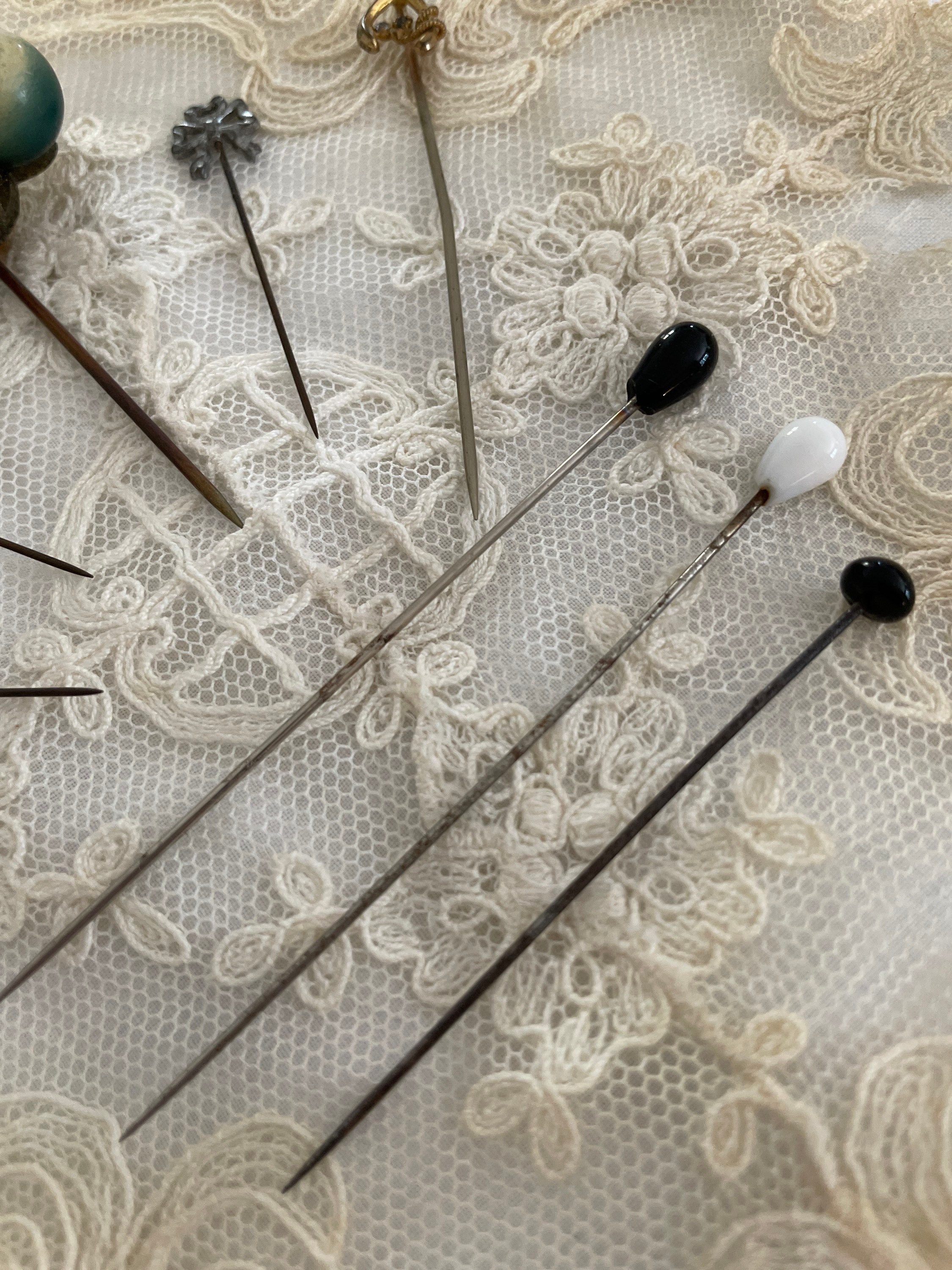 Victorian? Stick Pin/hat Pin Grouping - Etsy