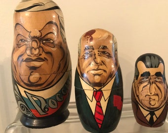 Gorbachev Russian Leaders Nesting Doll - Etsy