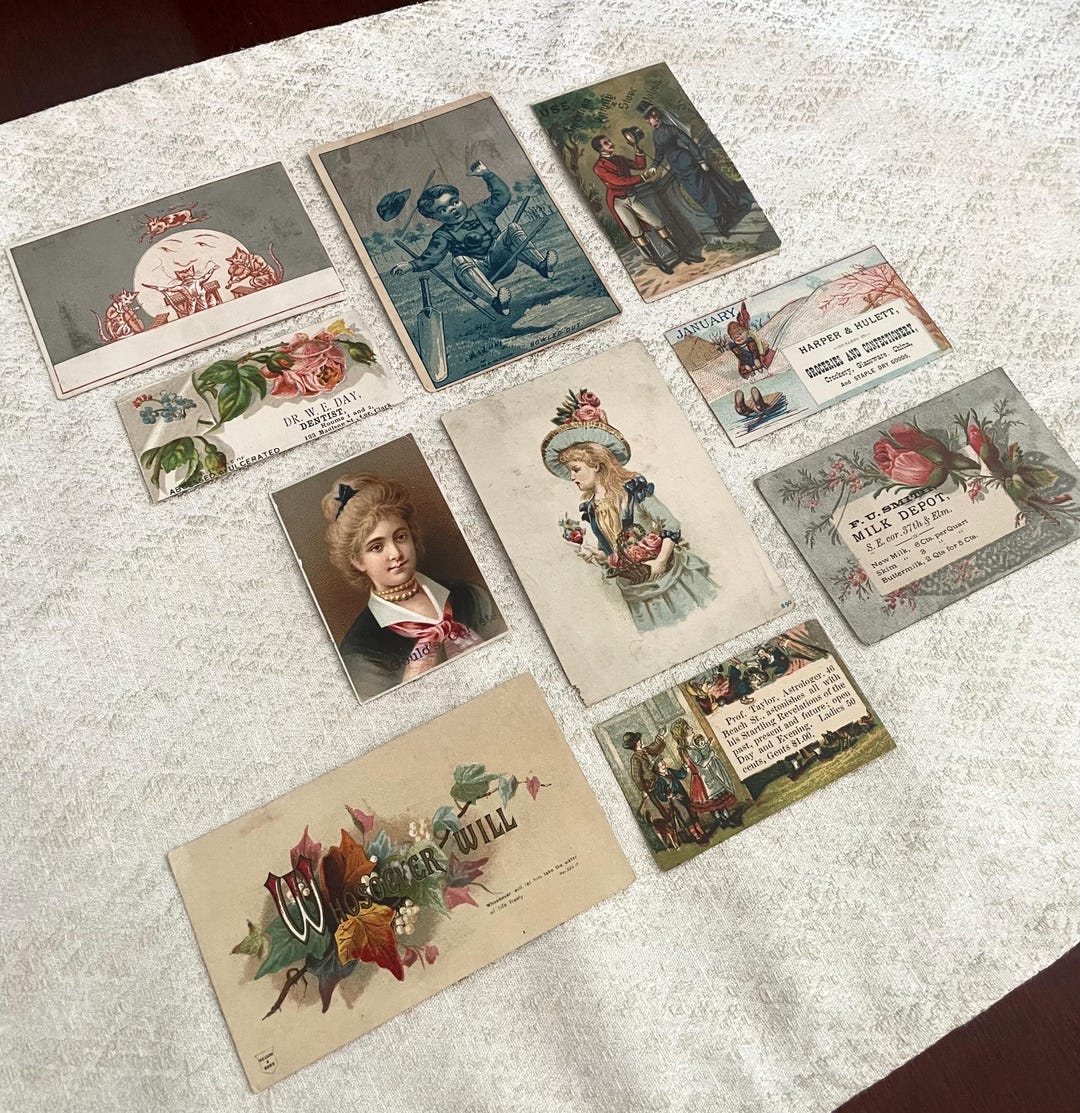 Assorted (10) Antique Victorian Business/trade Cards - Etsy