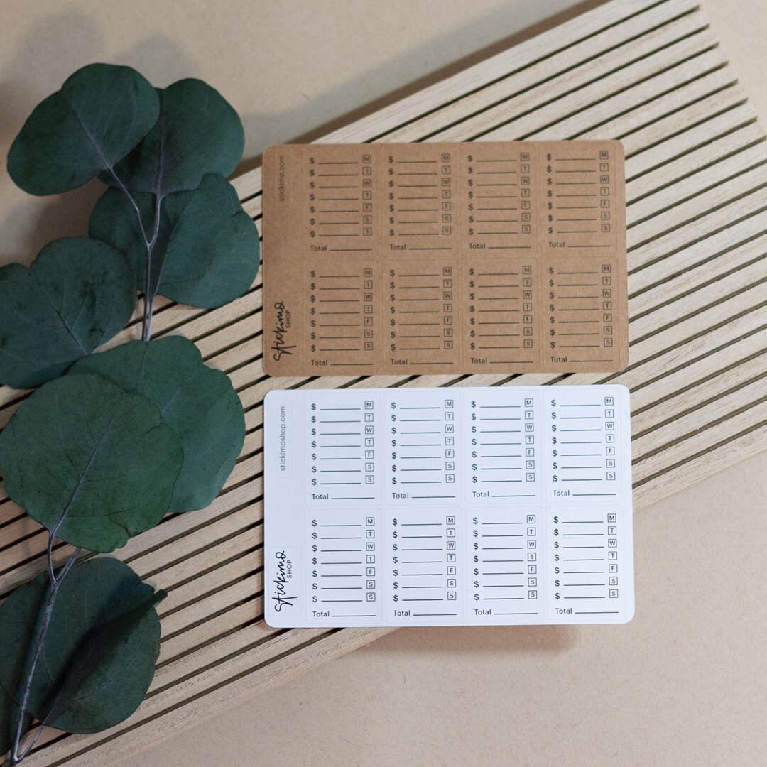 Savings Expenses Money Tracker Sticker Sheet for Planners, Bullet ...