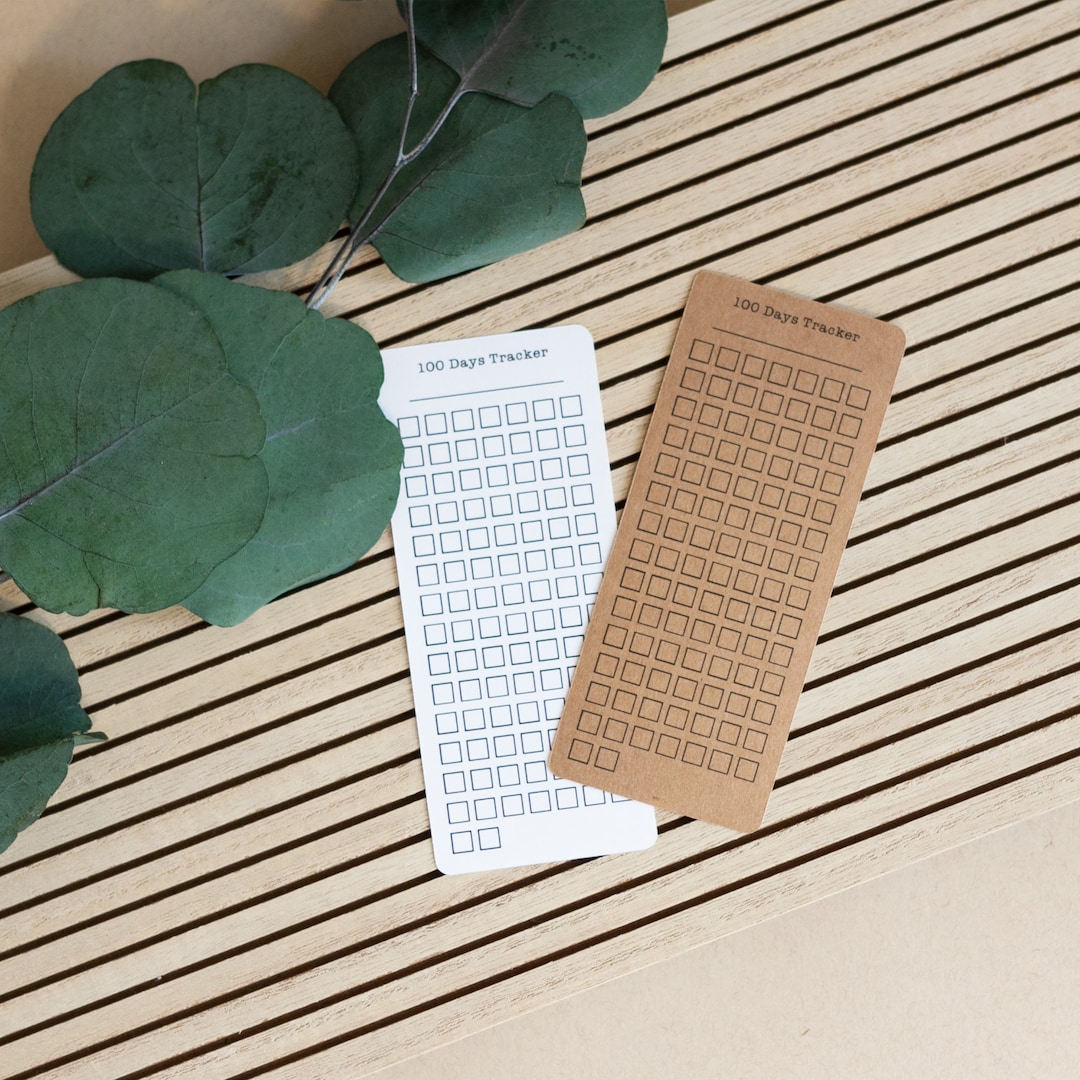 100 Days Goal Tracker Sticker for Planners, Bullet Journals, and ...