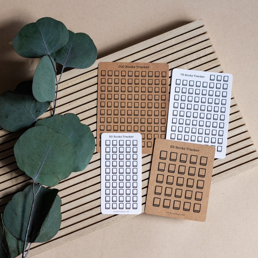 Yearly Book Reading Tracker Sticker for Bullet Journals and Notesin ...