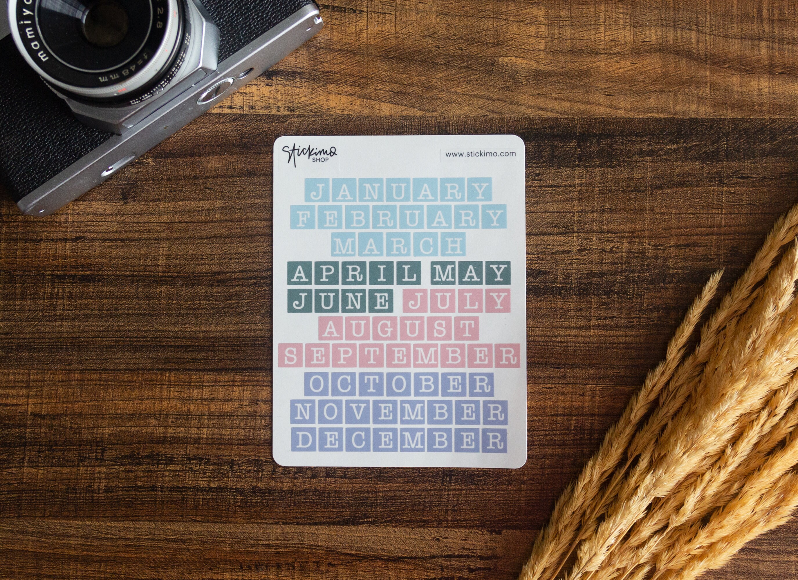 Months Calendar Sticker Sheet V.7 for Bullet Journals and - Etsy