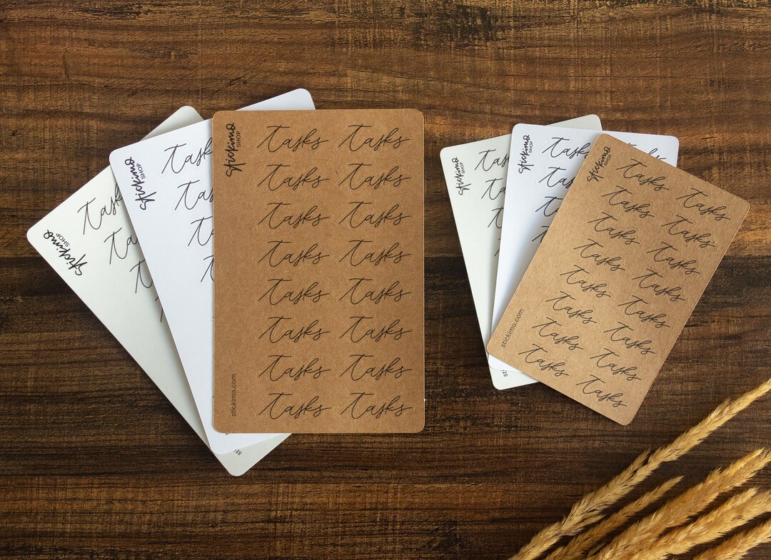 Tasks Cursive Stickers for Planners and Bullet Journalsin - Etsy