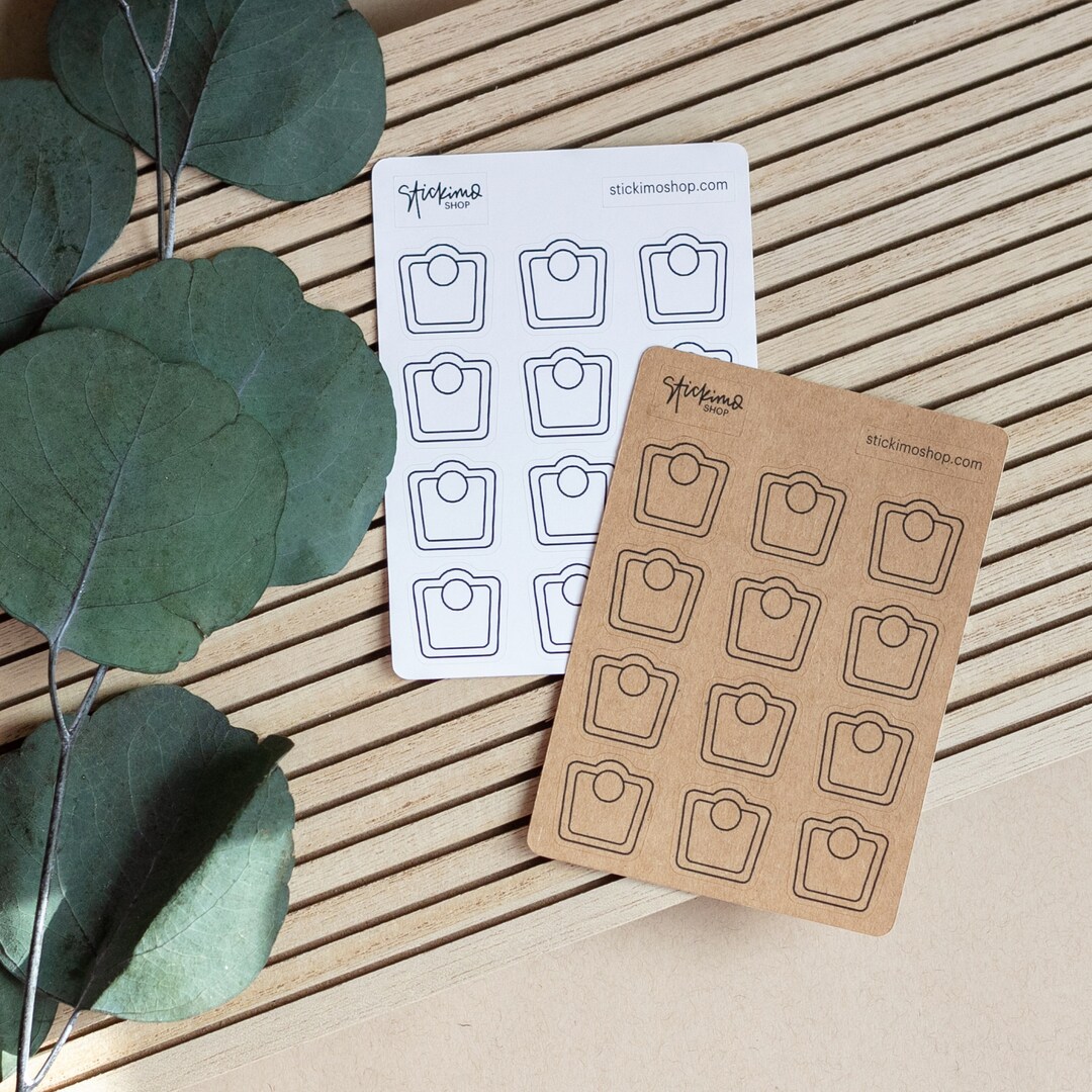 Weighing Scale Tracker Sticker Sheet in Kraft and Premium Matte White ...