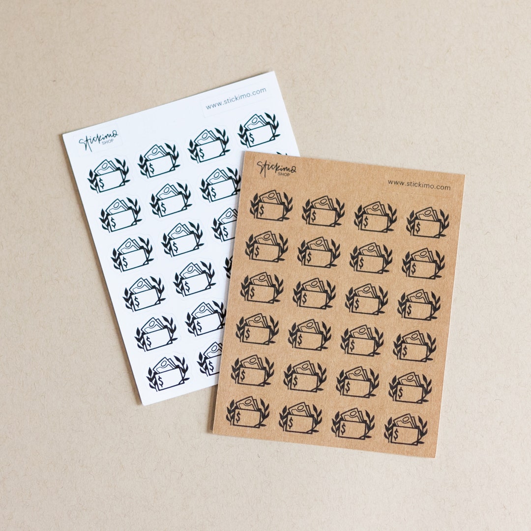 Small Wallet Stickers for Money Budget Planners Journals and - Etsy